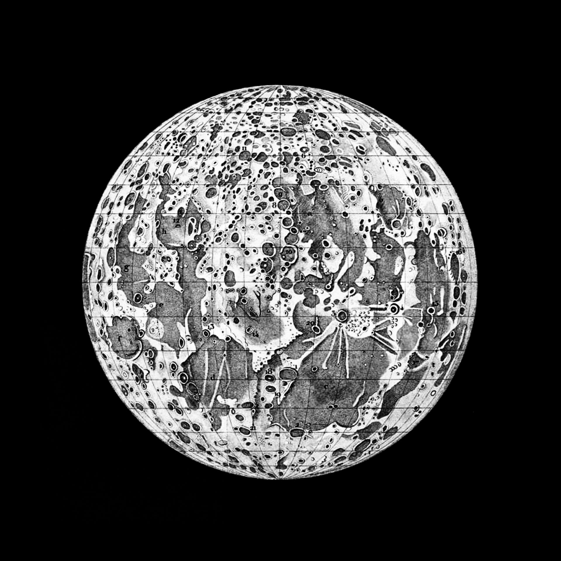 Moon Craters Art A Geologically Fresh, Young Crater On The Moon And